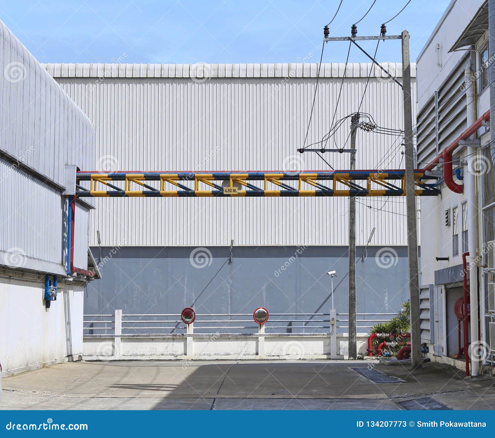 Scene of Industrial Building Stock Image - Image of electrical, facade ...