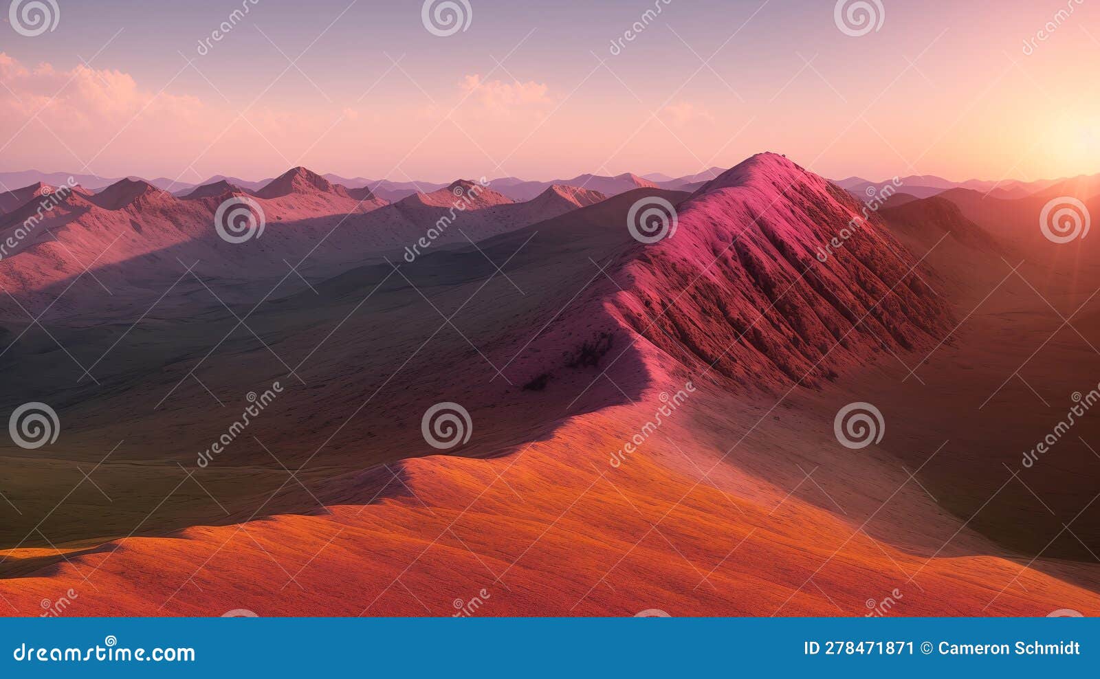 A Scene of an Intriguingly Complex Landscape with a Mountain in the ...