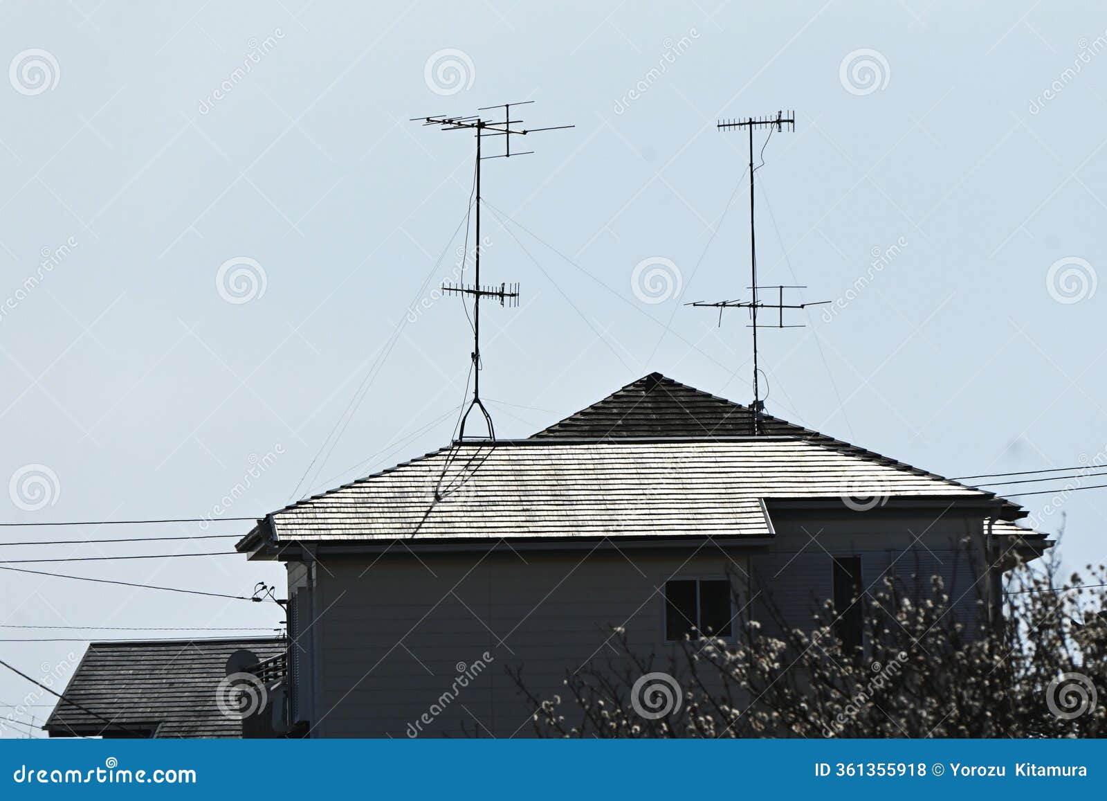 Scene of a Japanese Television Antenna. Stock Photo - Image of movie ...