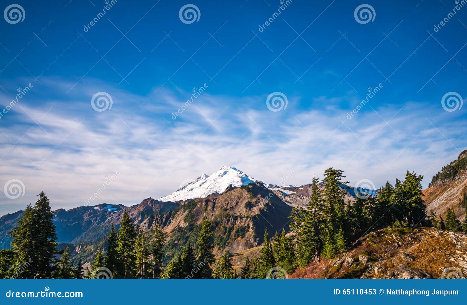 Scene of Mt Baker from Artist Point Hiking Area. Stock Image - Image of ...