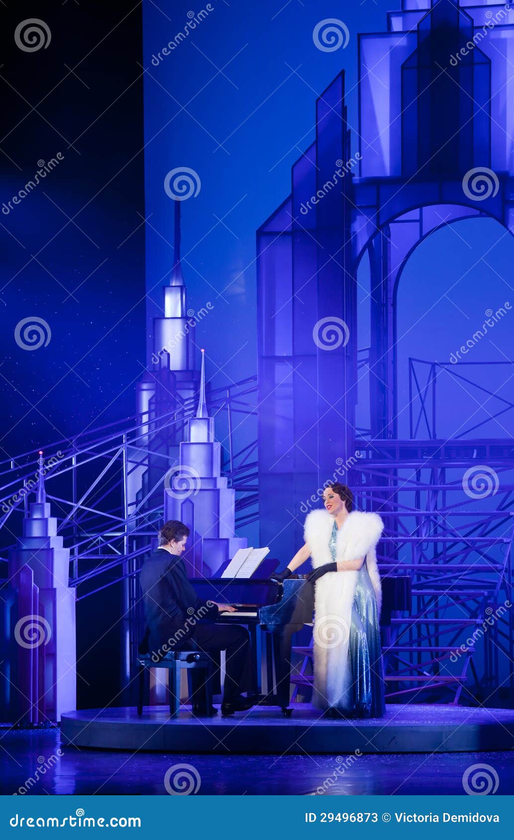 Scene from Musical. Musical Theatre.Moscow Editorial Stock Photo ...