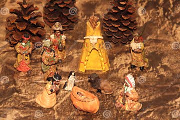 Scene of Nativity by Aboriginal. Stock Photo - Image of jesus, faith ...