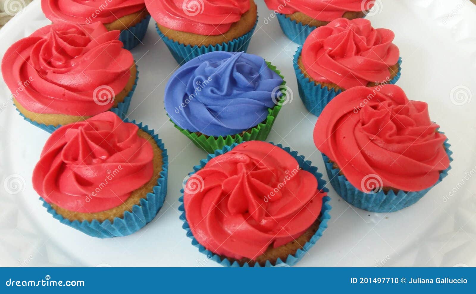 Cupcake Bakery in Color Top Stock Photo - Image of pink, baking: 201497710