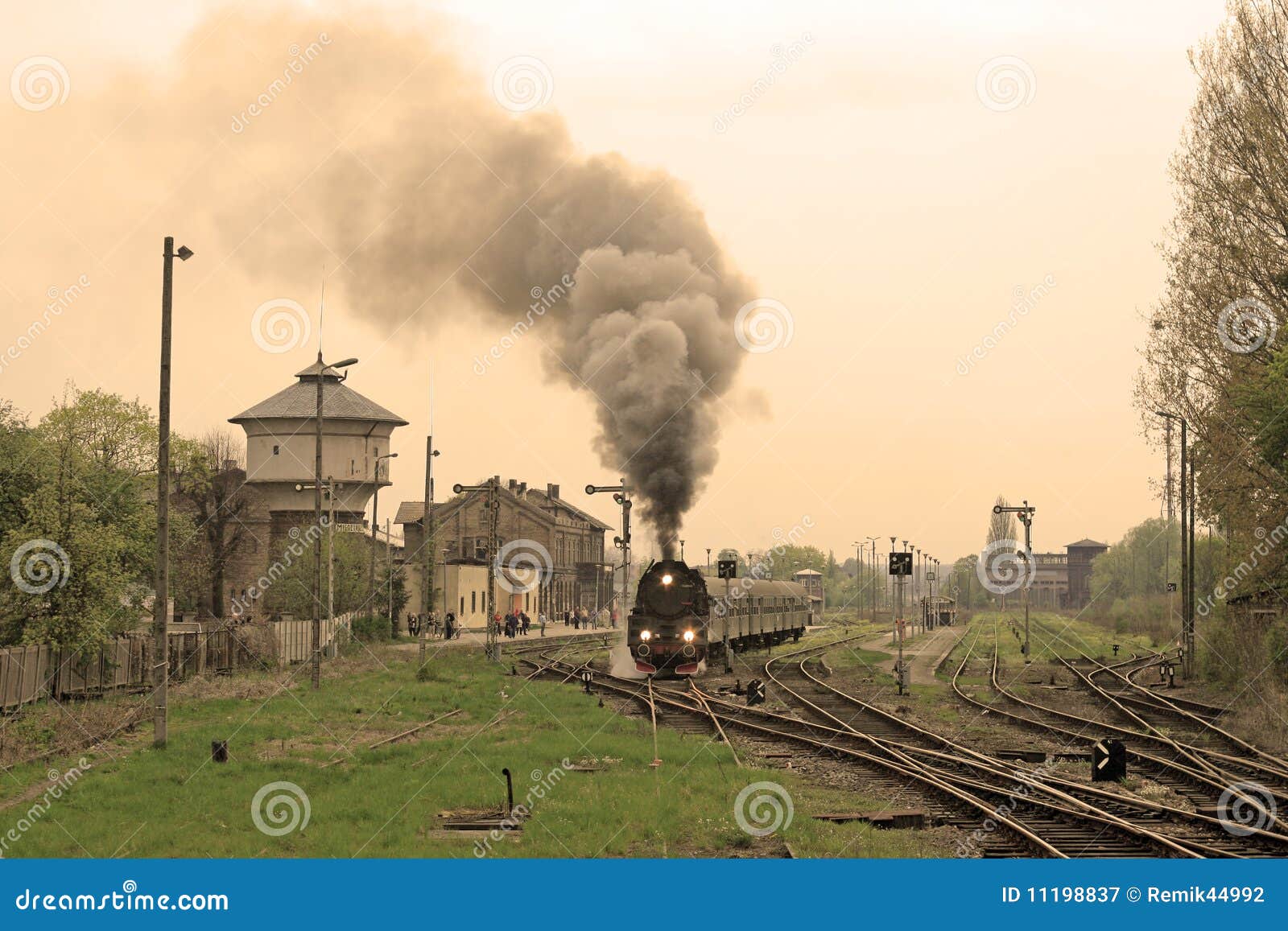 Scene at the Railway Station Stock Image - Image of passenger, railway ...