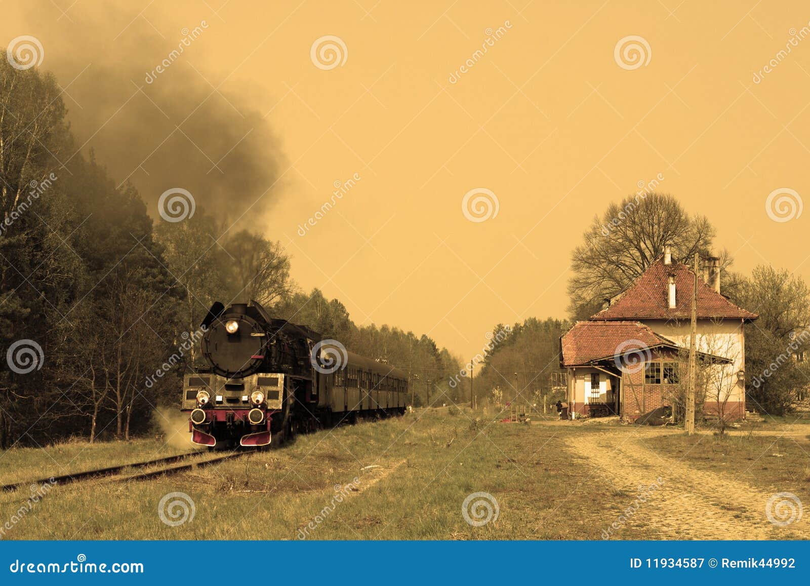 Scene at the Railway Station Stock Image - Image of railroad, passenger ...