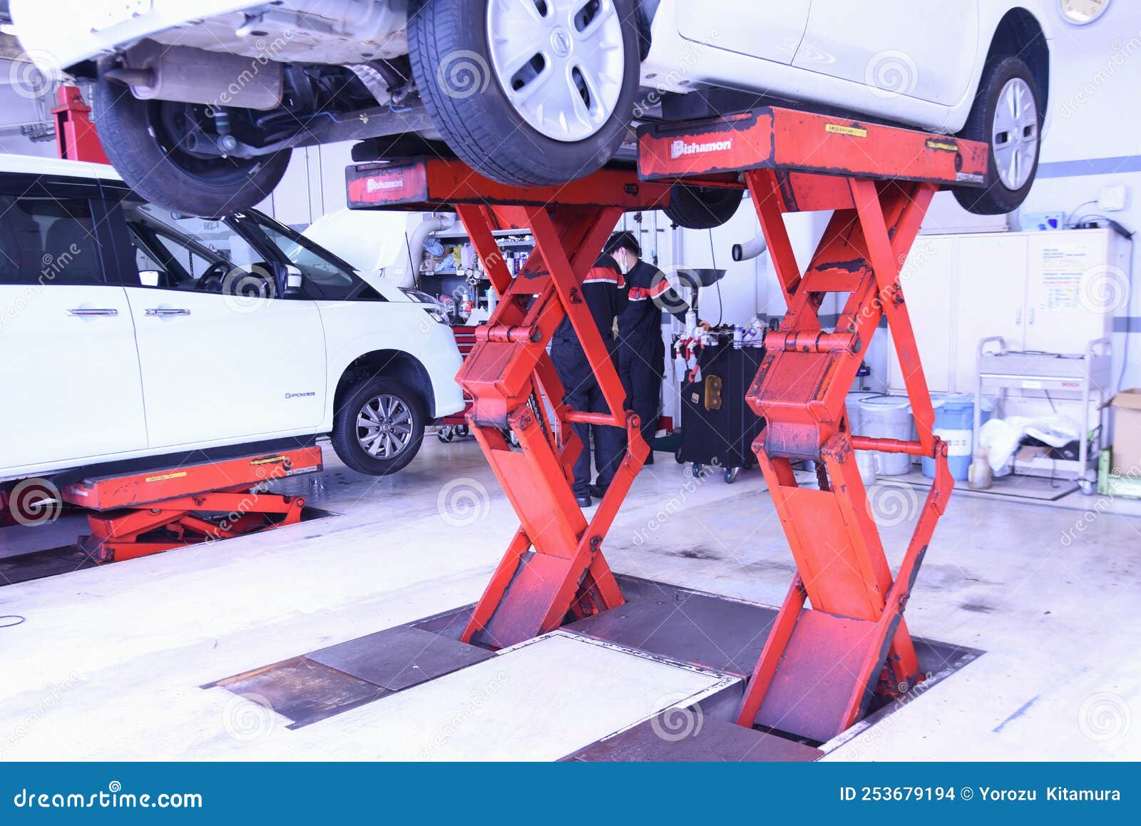Car Maintenance and Inspection Work. Stock Photo - Image of control ...