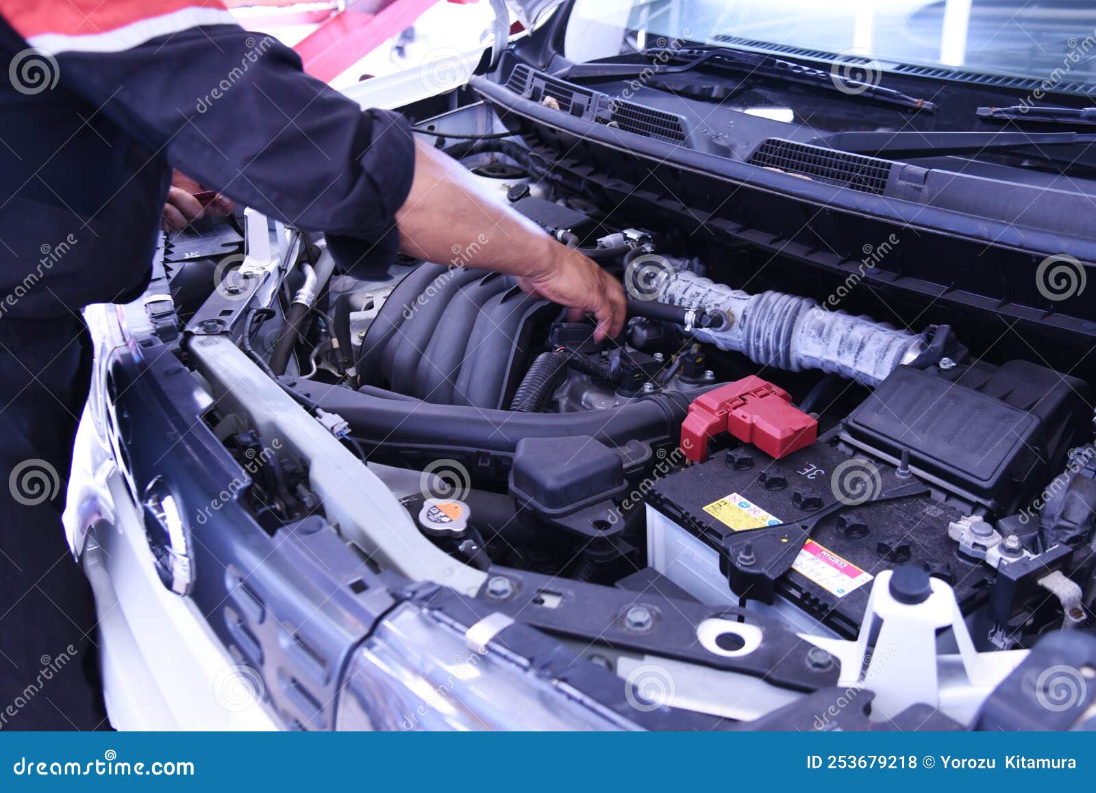 Car Maintenance and Inspection Work. Stock Photo - Image of checkup ...