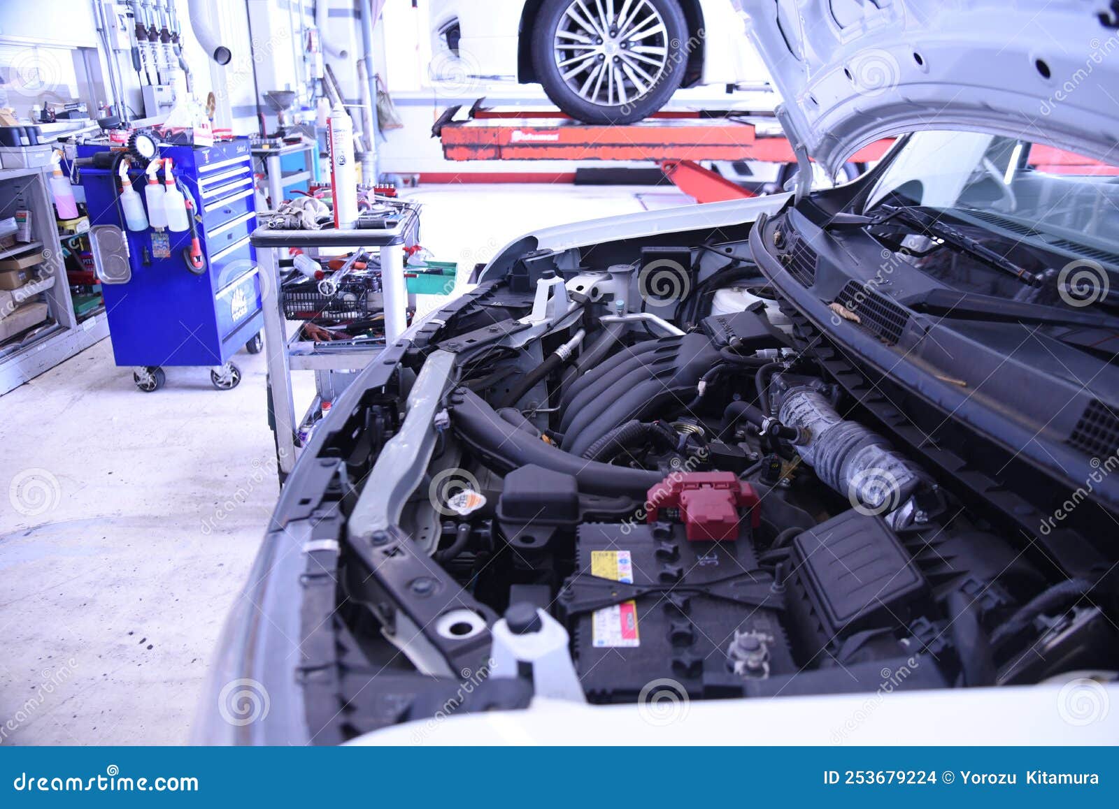 Car Maintenance and Inspection Work. Stock Photo - Image of mechanic ...