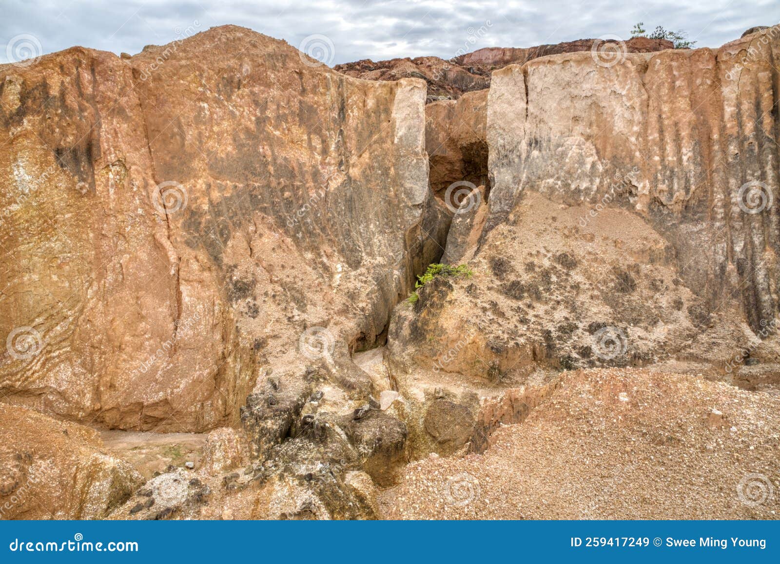 Scene of the Soil Erosion Landscape. Stock Image - Image of climate ...