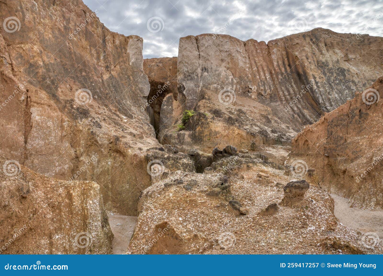 Scene of the Soil Erosion Landscape. Stock Image - Image of surface ...