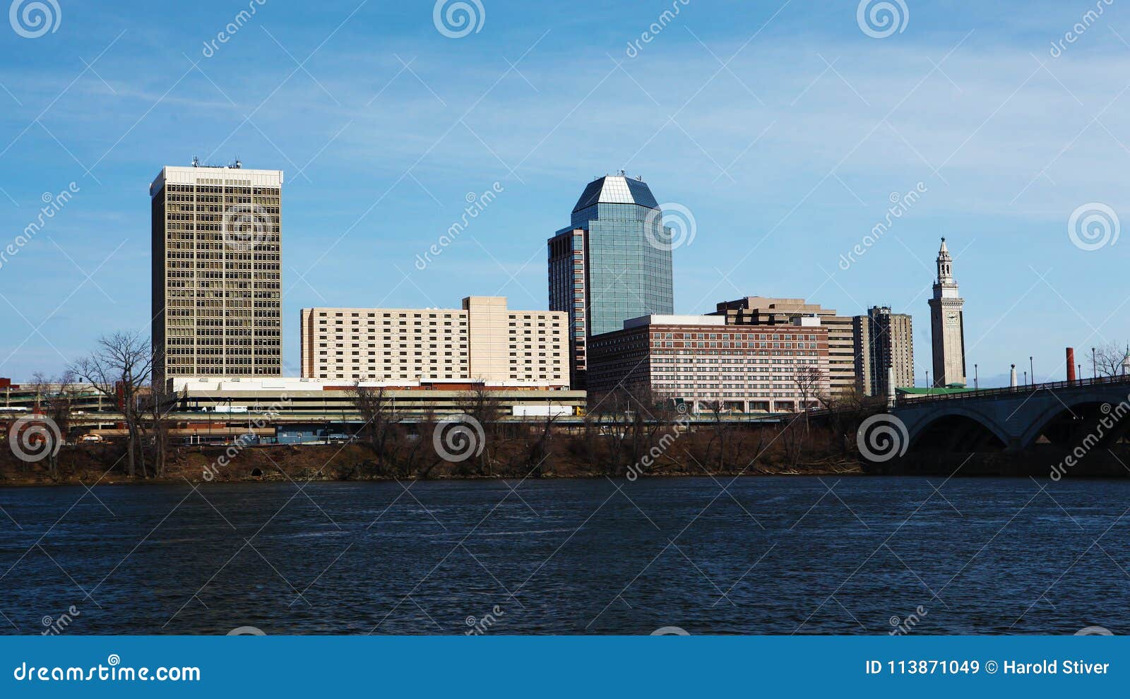 Scene of the Springfield, Massachusetts Skyline Stock Image - Image of ...