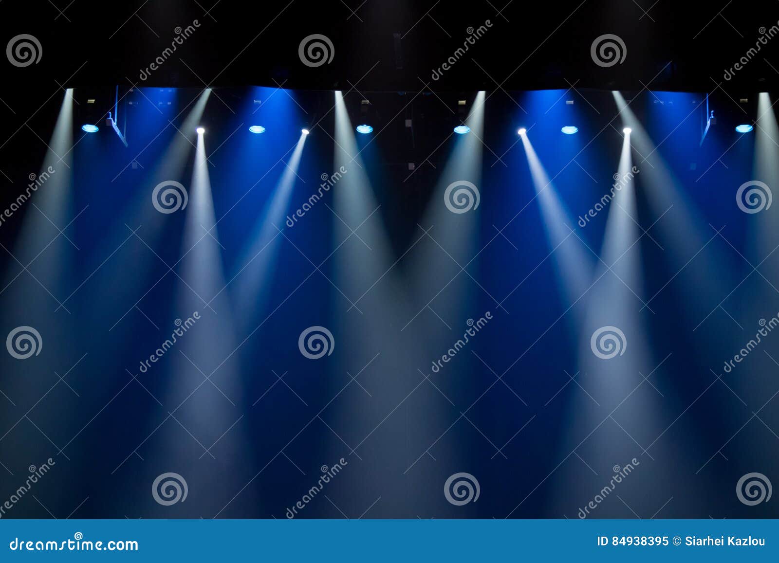 Scene, Stage Light with Colored Spotlights Stock Image - Image of arena ...