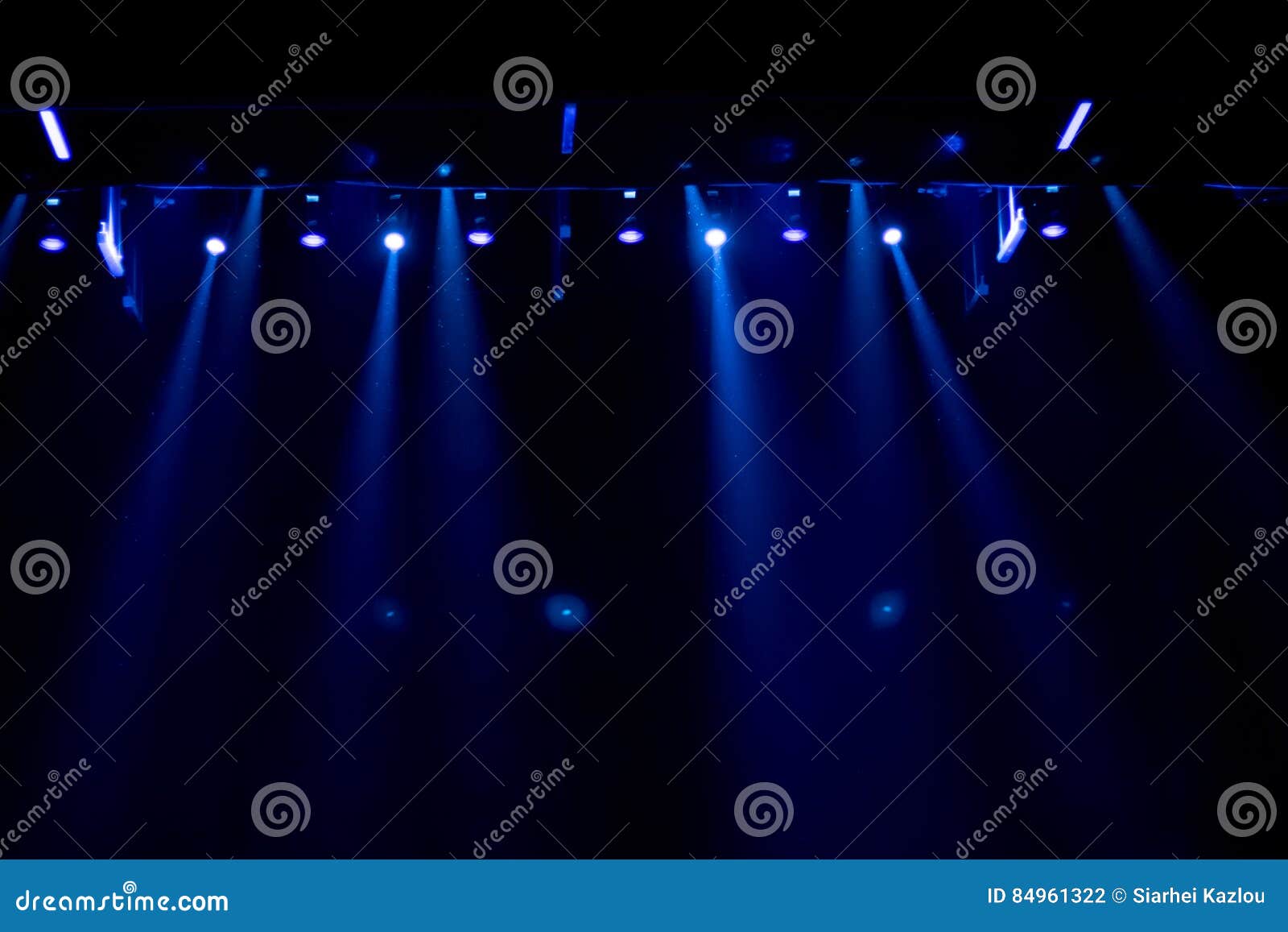Scene, Stage Light with Colored Spotlights Stock Photo - Image of ...