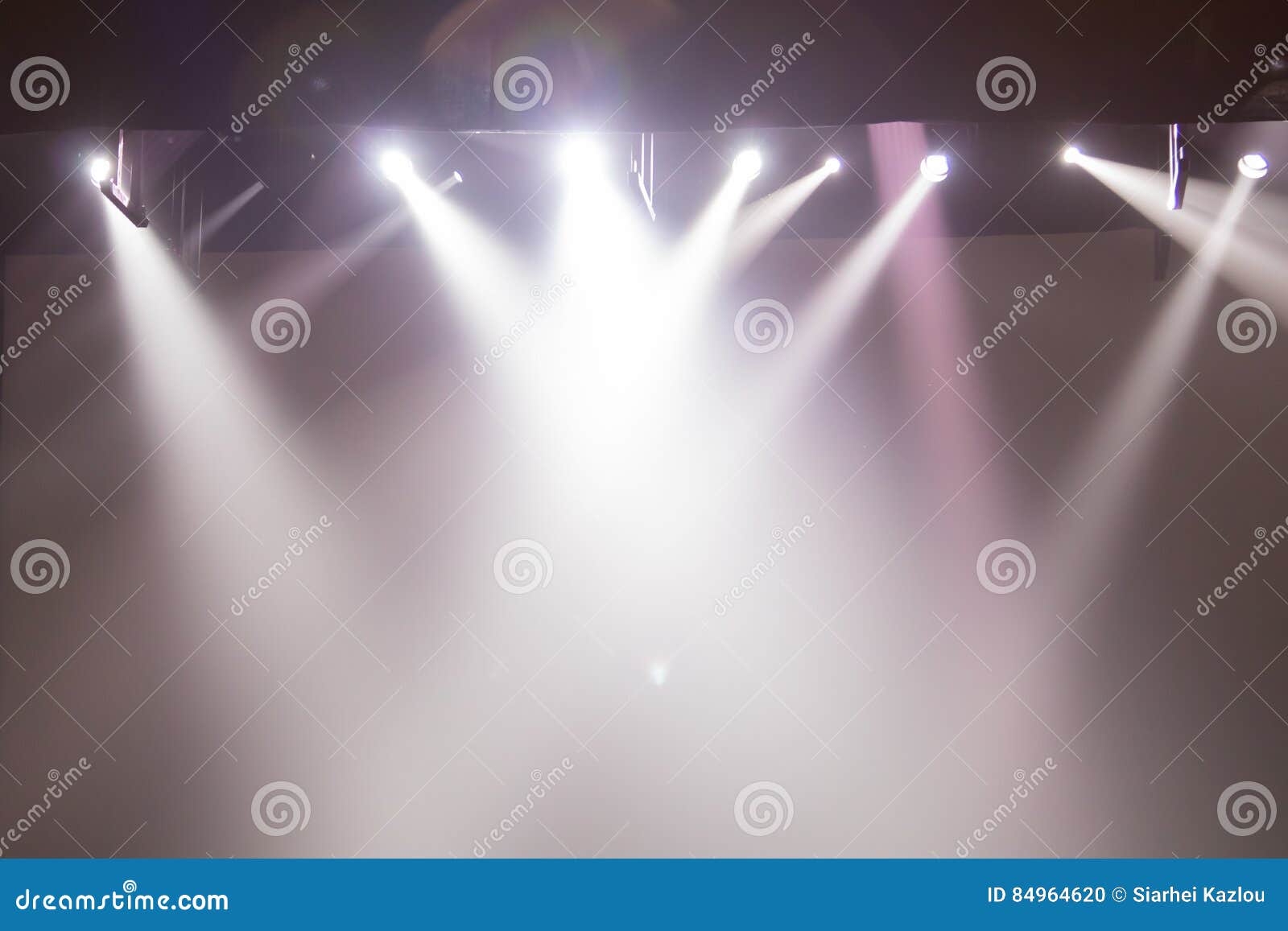 Scene, Stage Light with Colored Spotlights Stock Photo - Image of blur ...