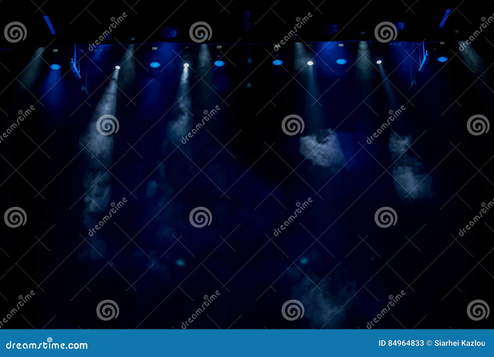 Scene, Stage Light with Colored Spotlights Stock Image - Image of ...