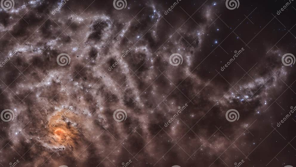 A Scene of a Sublime View of a Star Filled Sky Stock Illustration ...