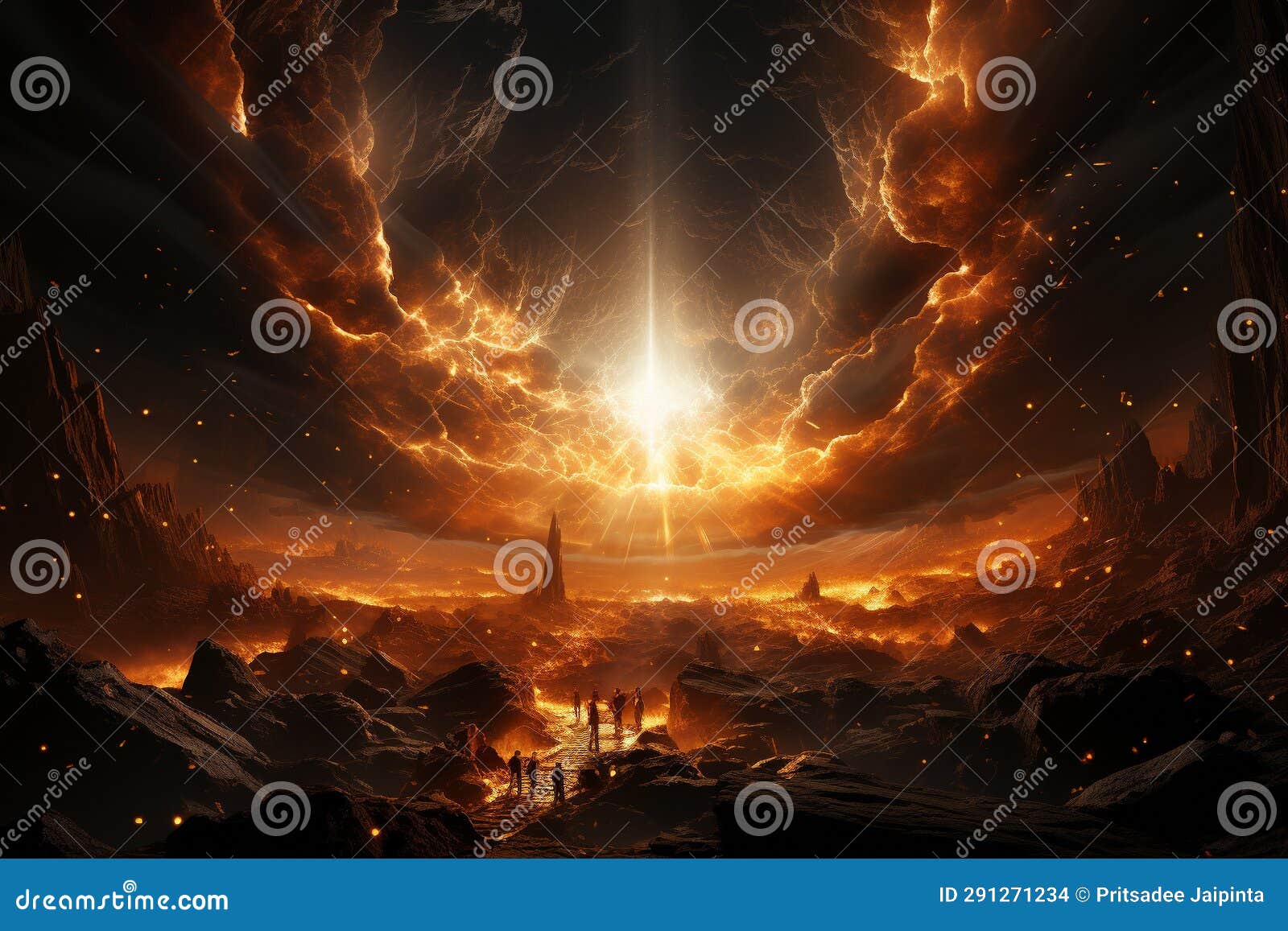 Scene of Sun Explosion Bright Illumination Supernova. Generative Ai ...