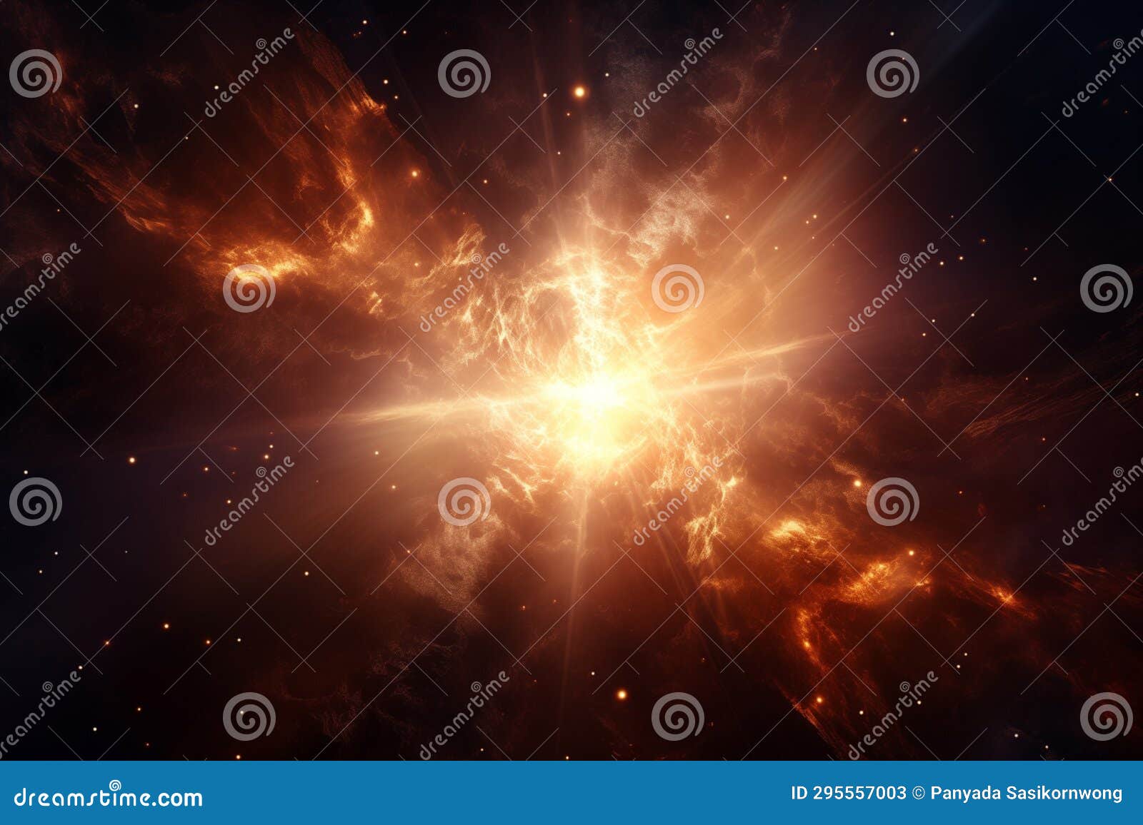 Scene of Sun Explosion Supernova in the Galaxy, Ai Generated Stock ...