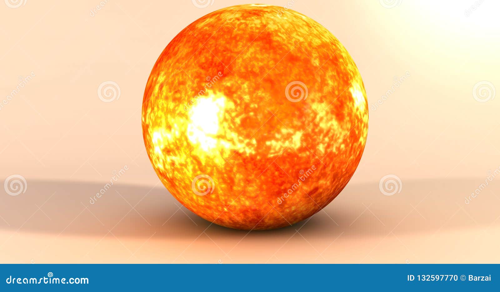 A Scene of the Sun in a Solid Color Background. Stock Illustration ...