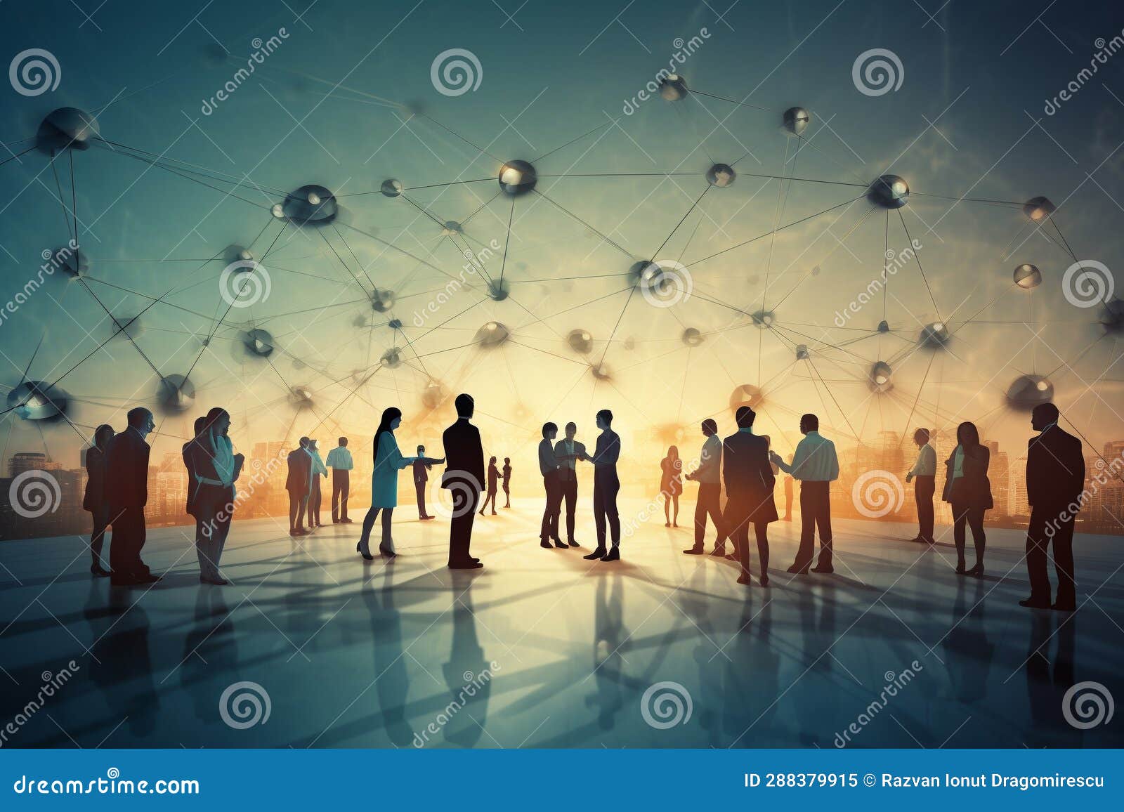 Scene Symbolizing the Concept of Connected People, Where Individuals ... Scene Symbolizing the Concept of Connected People, Where Individuals ...
