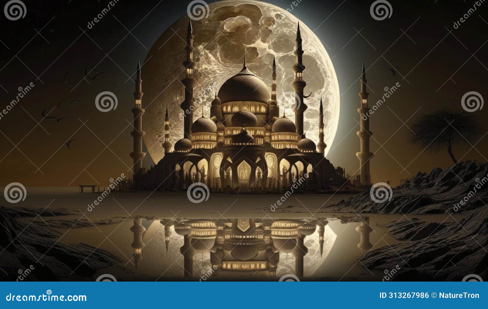 Scene of the Temple Scene of the Castle Stock Illustration ...