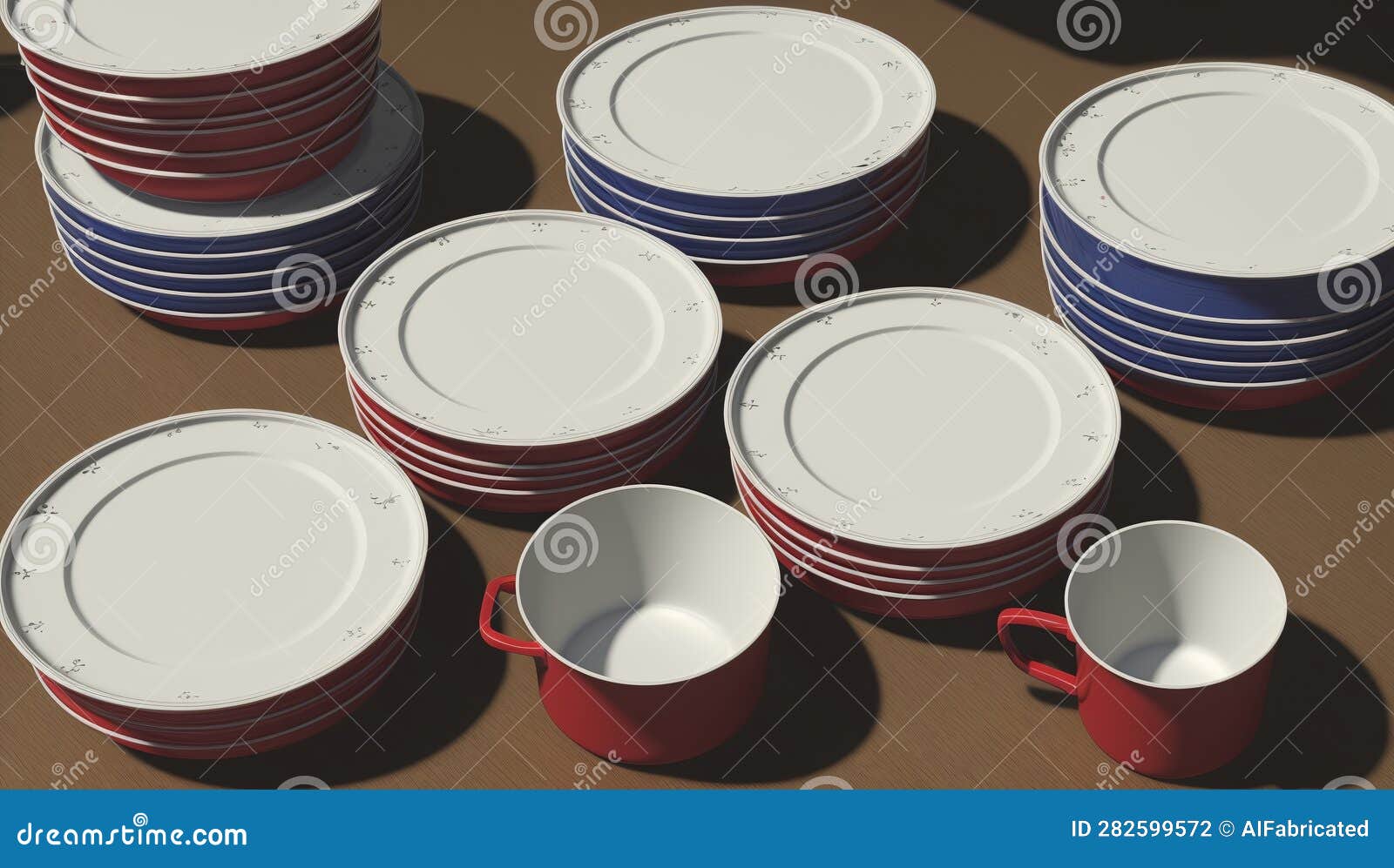 A Scene of a Uniquely Captivating Collection of Red, White and Blue ...