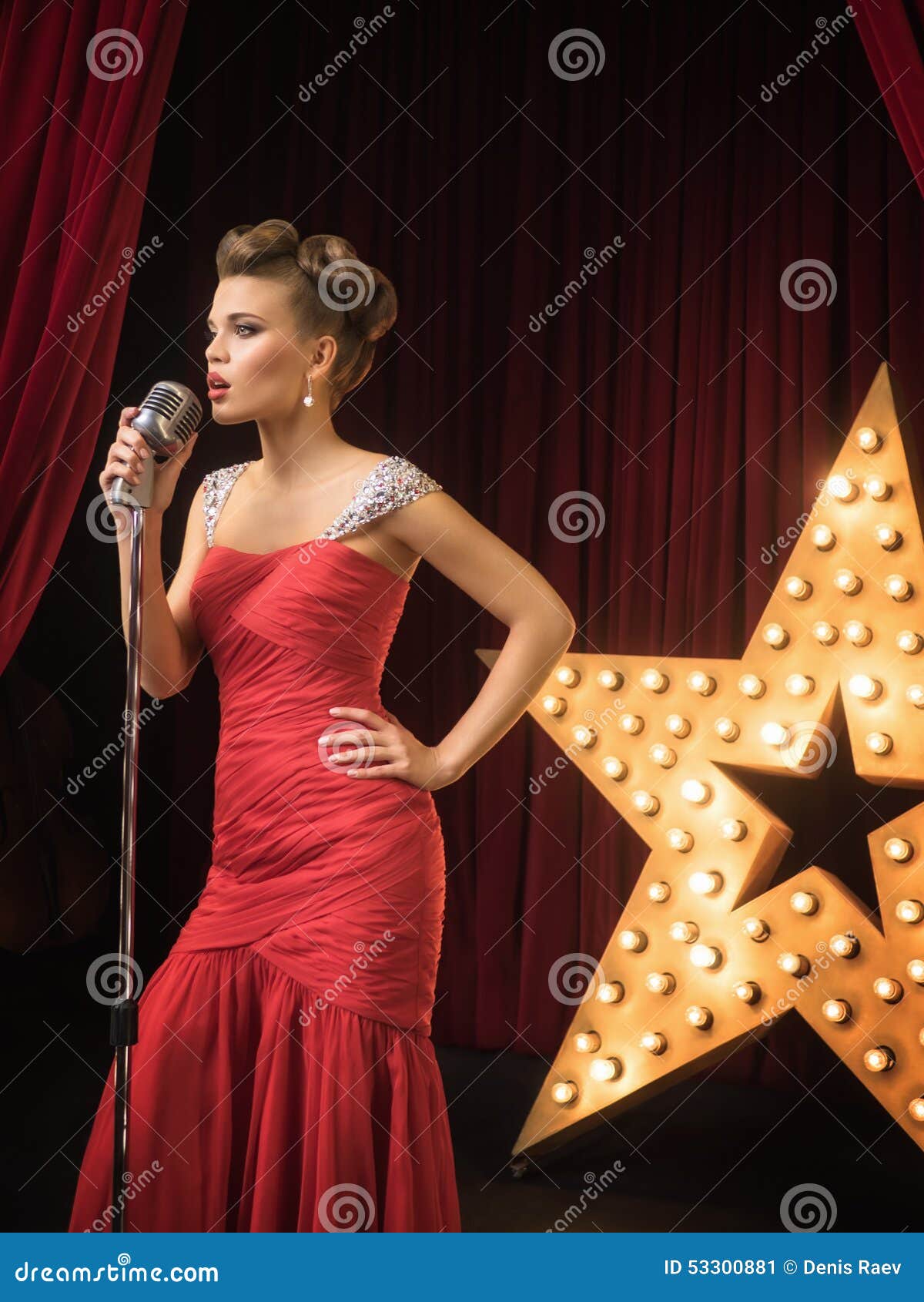 On the scene stock image. Image of elegance, hairstyle - 53300881