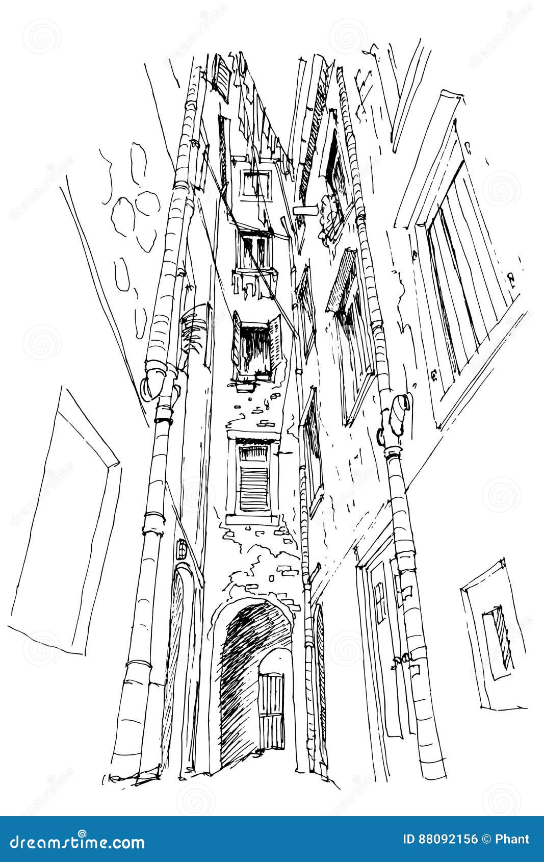 Zadar Croatia City Map In Black And White Color In Retro Style. Outline ...