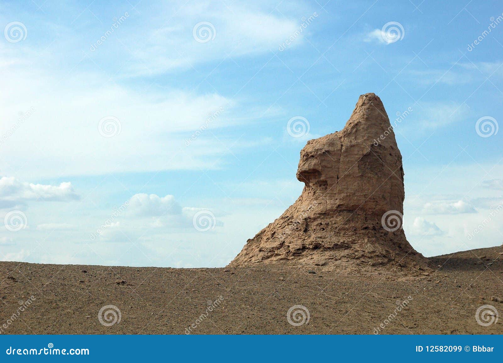 Scenery of an Ancient Castle Like Sphinx Stock Image - Image of hill ...