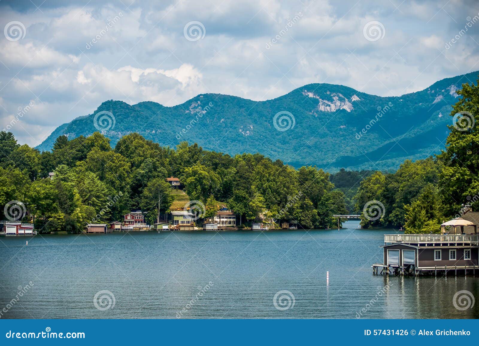 Scenery Around Lake Lure North Carolina Stock Photo - Image of chimney ...