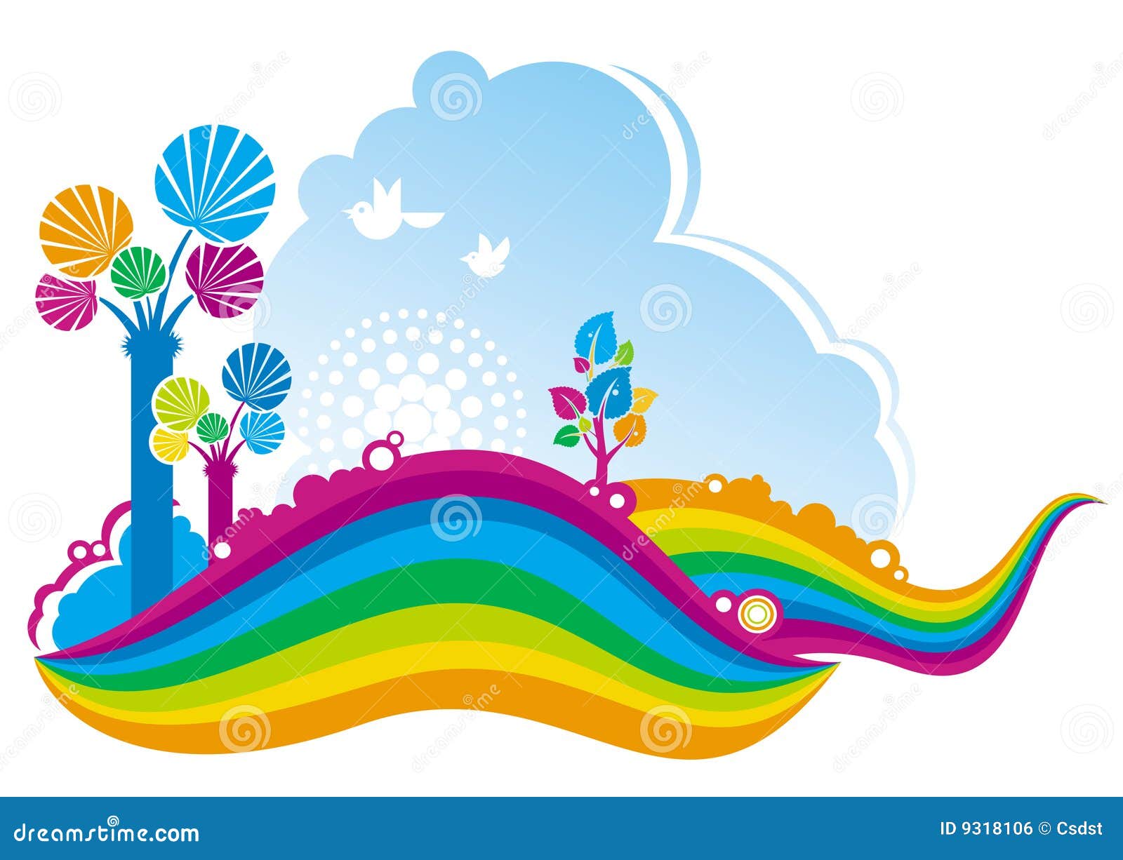 Scenery Background Vector Illustration | CartoonDealer.com #9318106
