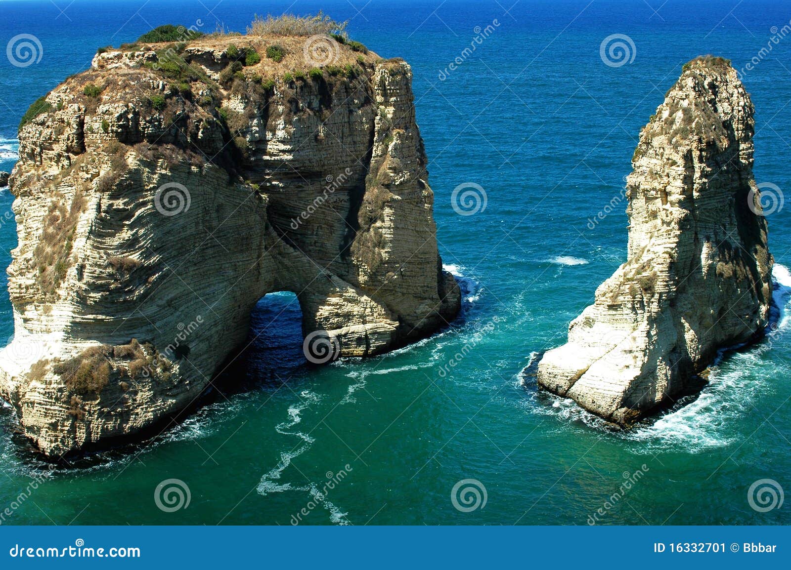 Scenery in Beirut Lebanon stock image. Image of rocks - 16332701