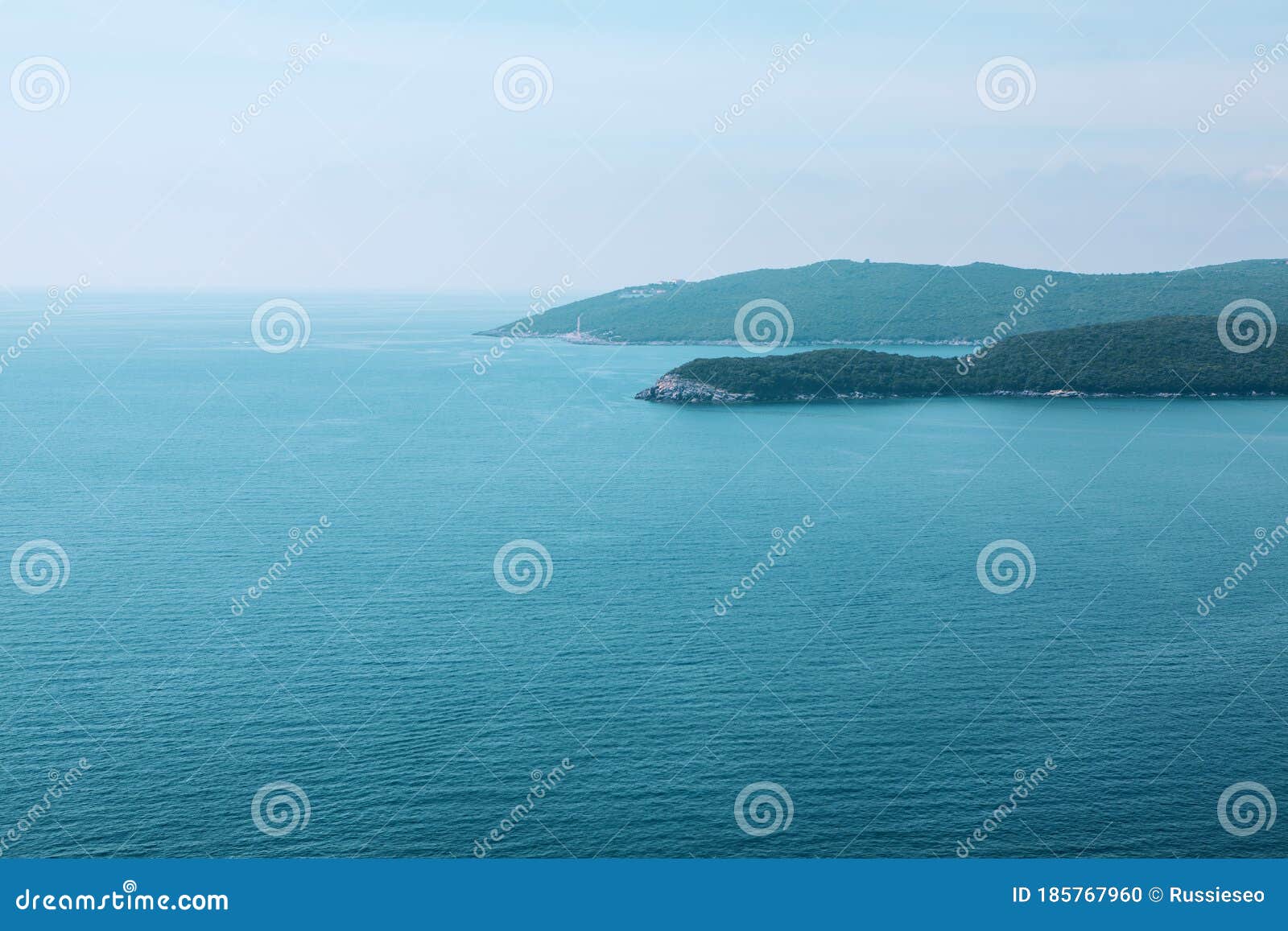 Blue scenery with islands stock photo. Image of coastline - 185767960