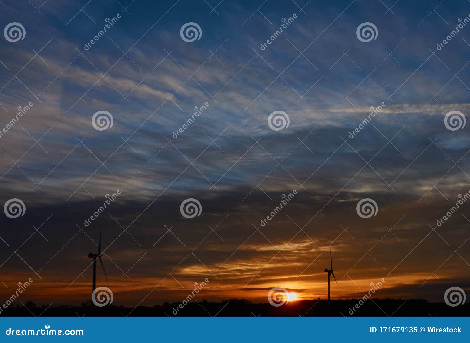 Scenery of a Breathtaking Sunset Over the Countryside Stock Image ...