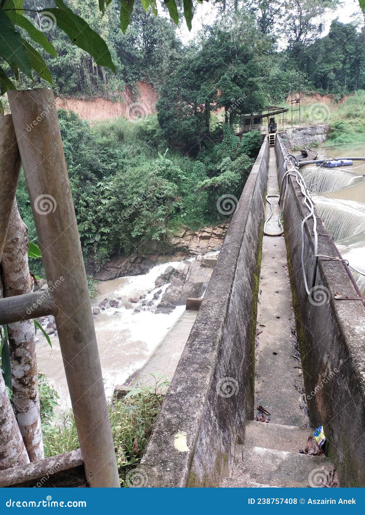 Scenery on the Bridge of the Water Pump House Stock Photo - Image of ...