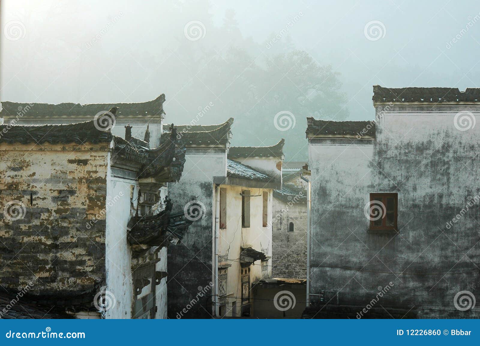 Scenery of Chinese Countryside Stock Photo - Image of buildings ...