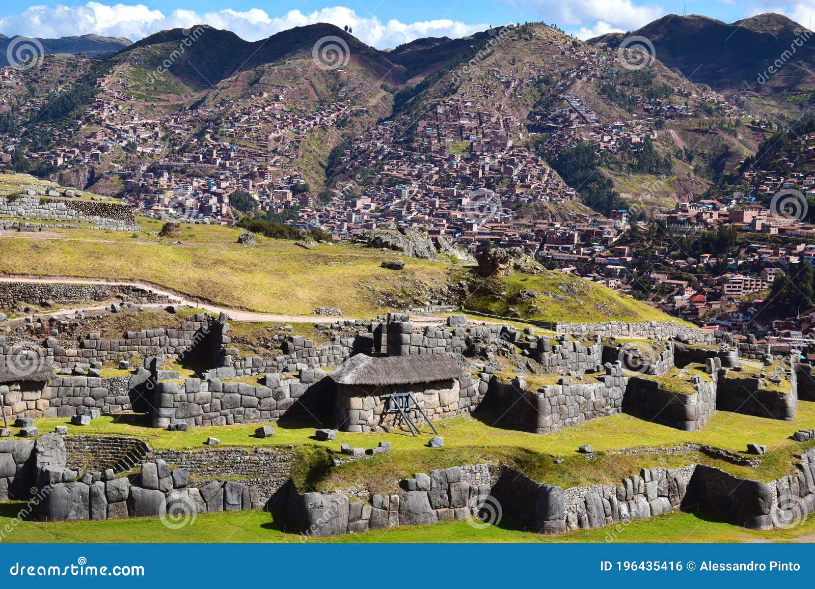 Scenery in Sacsayhuaman in Cusco Stock Photo - Image of history ...
