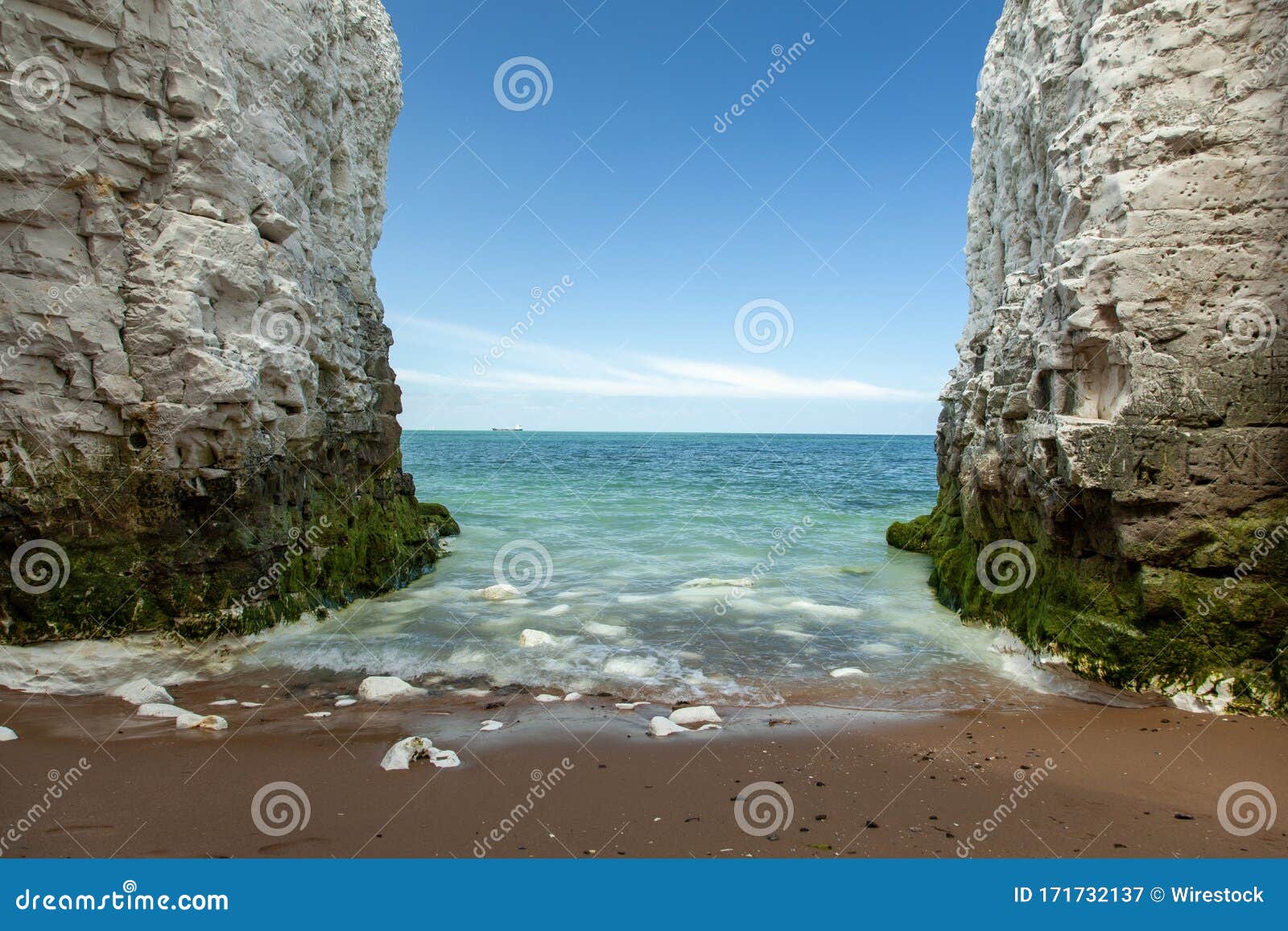 Scenery of Cliffs Near the Town of Broadstairs in the UK Stock Image ...