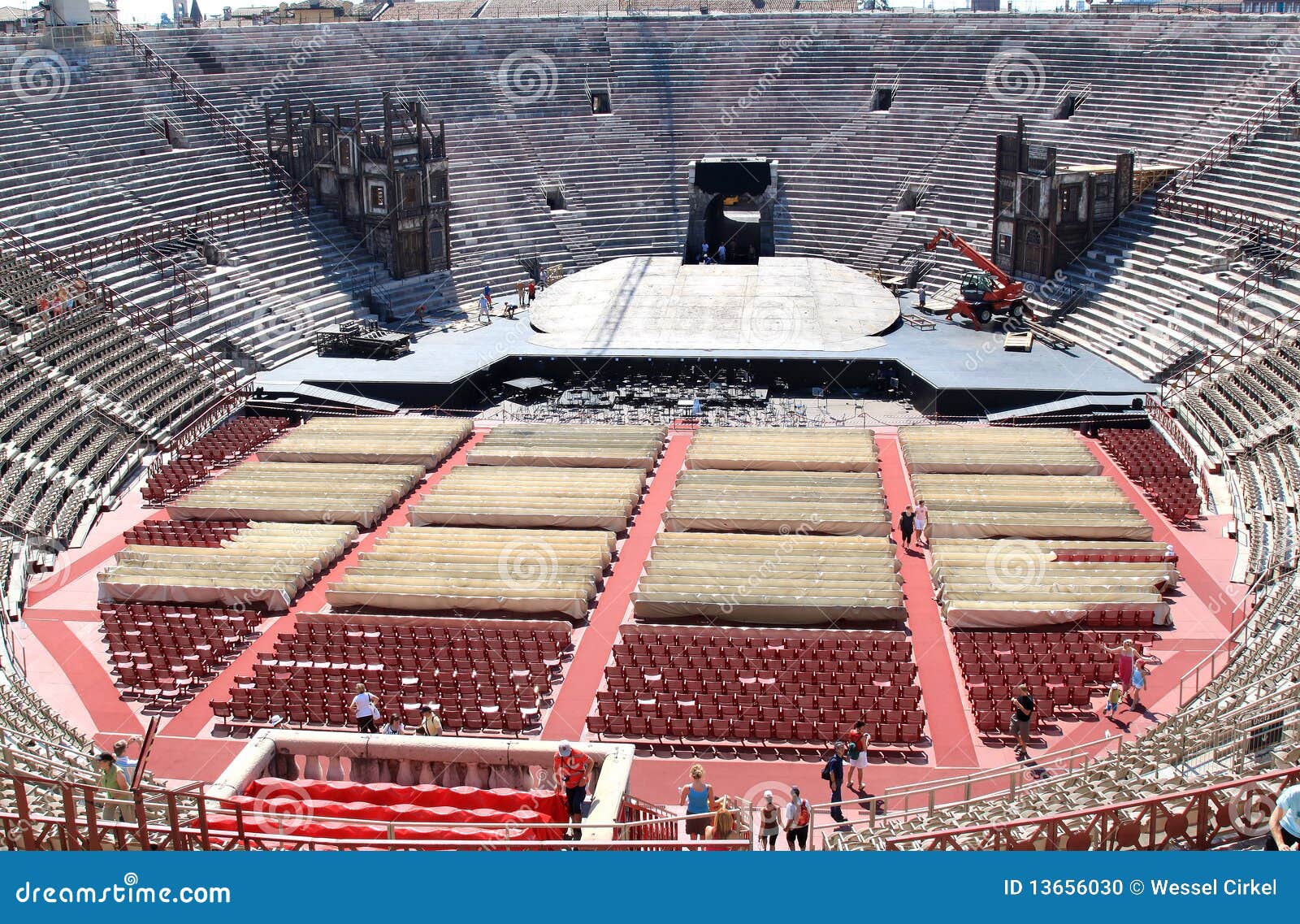Scenery Construction in Old Verona Arena, Italy Editorial Image - Image ...
