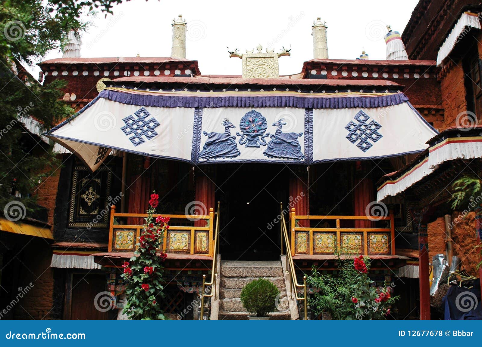 Scenery of a Famous Lamasery Stock Photo - Image of tibetan, pole: 12677678