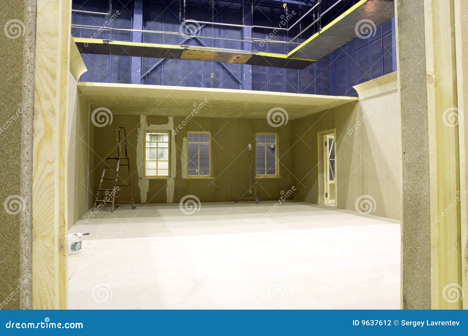 Scenery on a film studio stock photo. Image of interior - 9637612