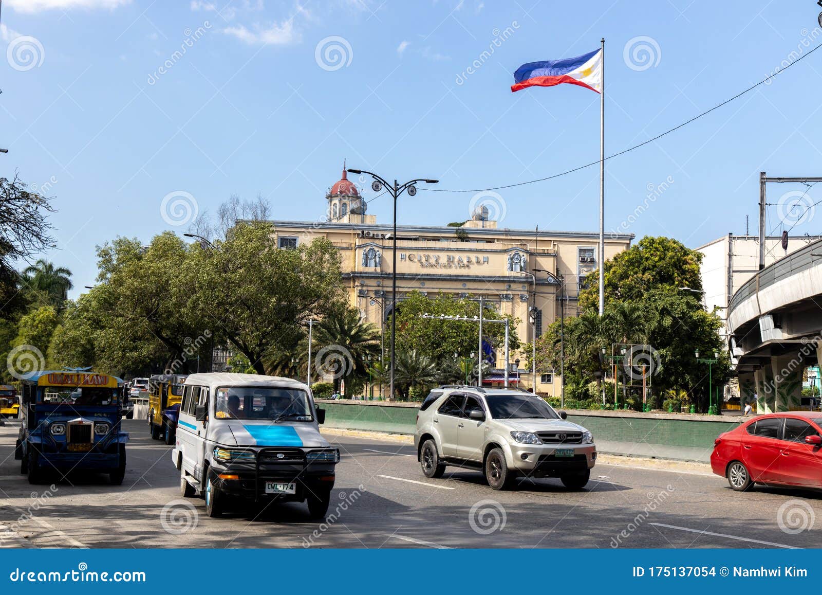 Scenery in Front of Manila City Hall, Manila, Philippines, Feb 22, 2020 ...
