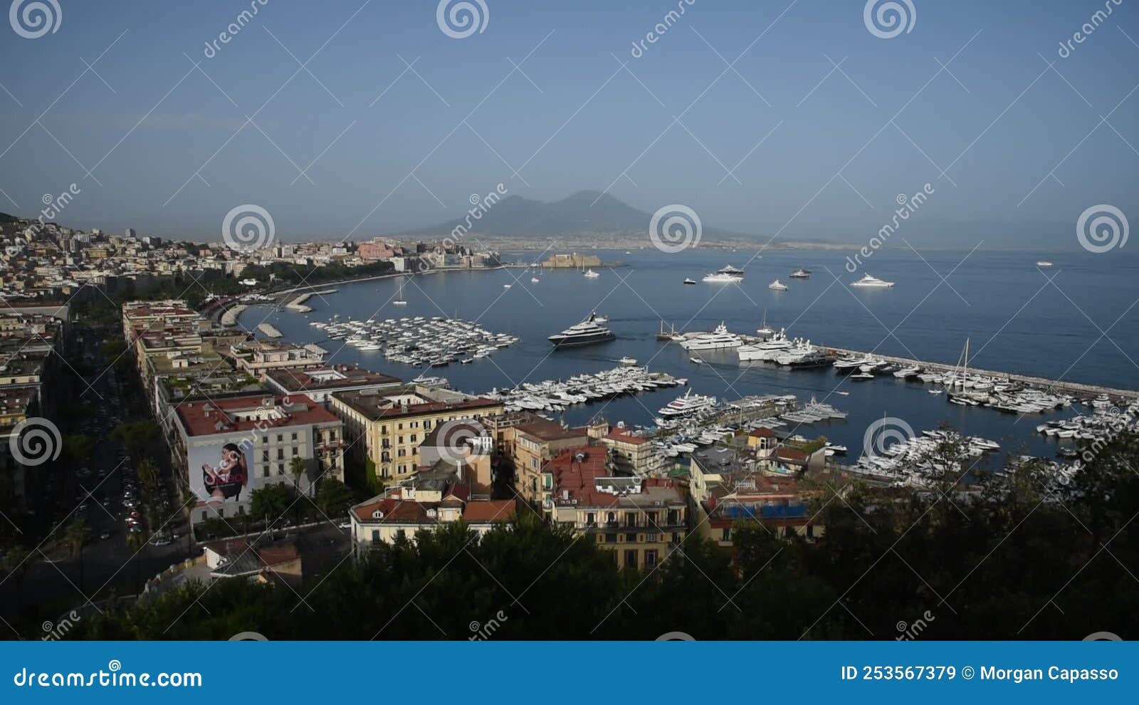 Gulf of Naples at sunset stock video. Video of cityscape - 253567379