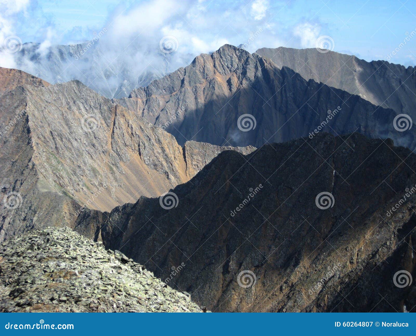 Scenery of high mountain stock image. Image of height - 60264807