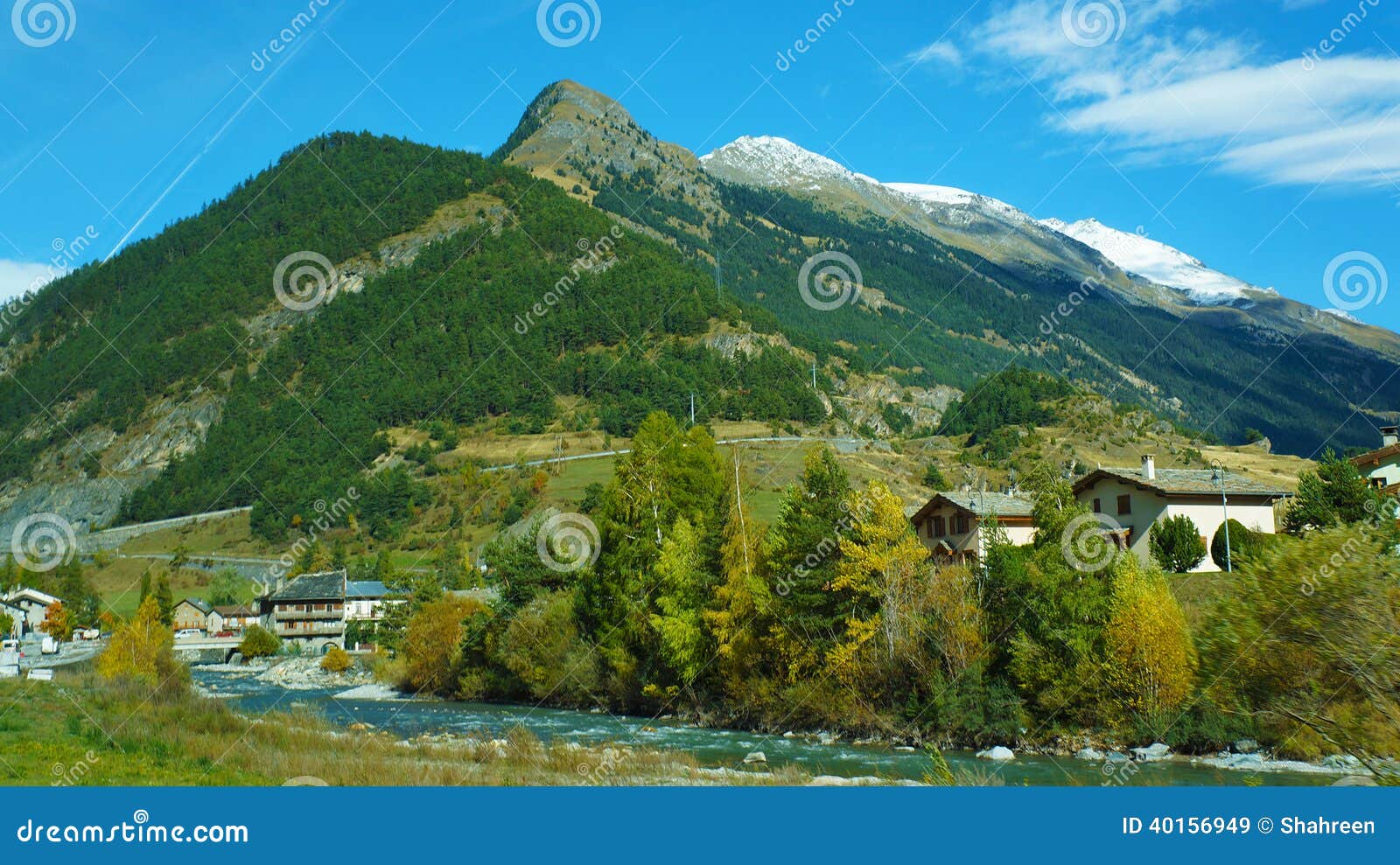 Scenery at Hillside in Europe. Stock Image - Image of snow, nature ...