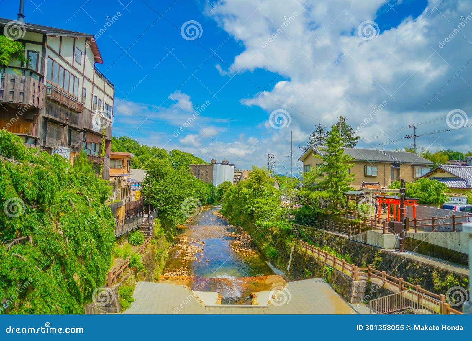 The Scenery of the Hot Spring Town (Arima Onsen Stock Image - Image of ...