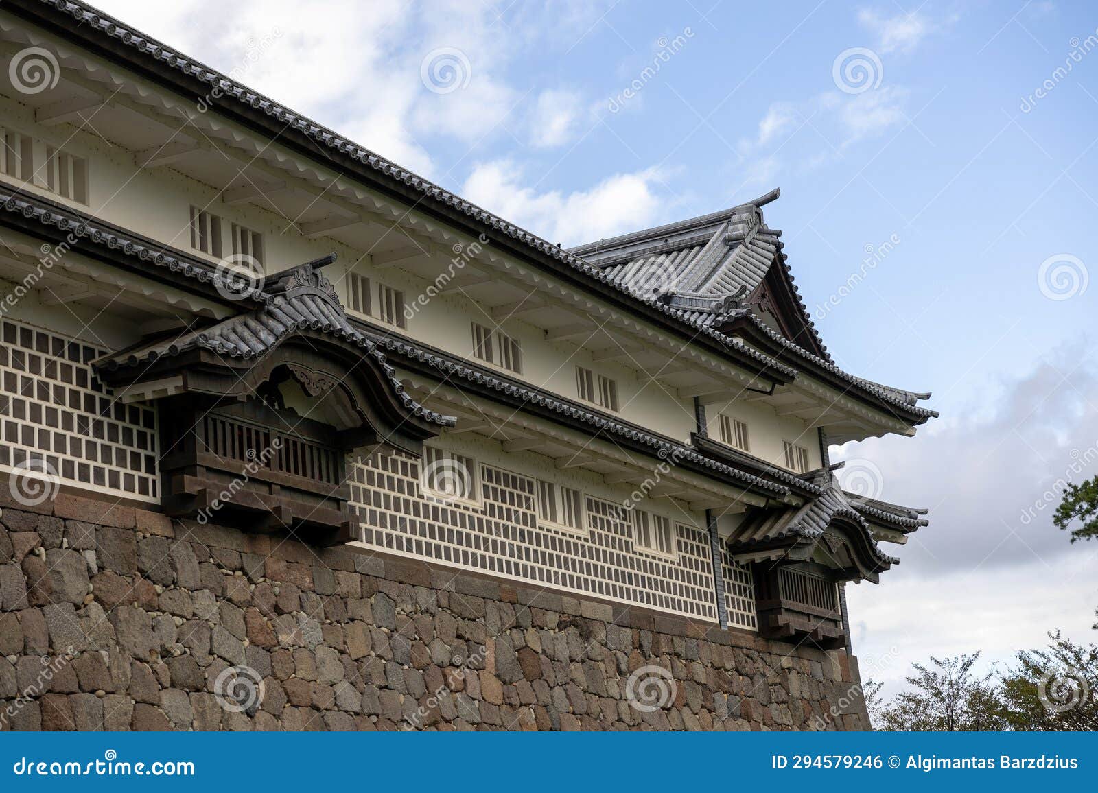 Scenery of the Kanazawa Castle Park in Kanazawa, Japan Stock Photo ...