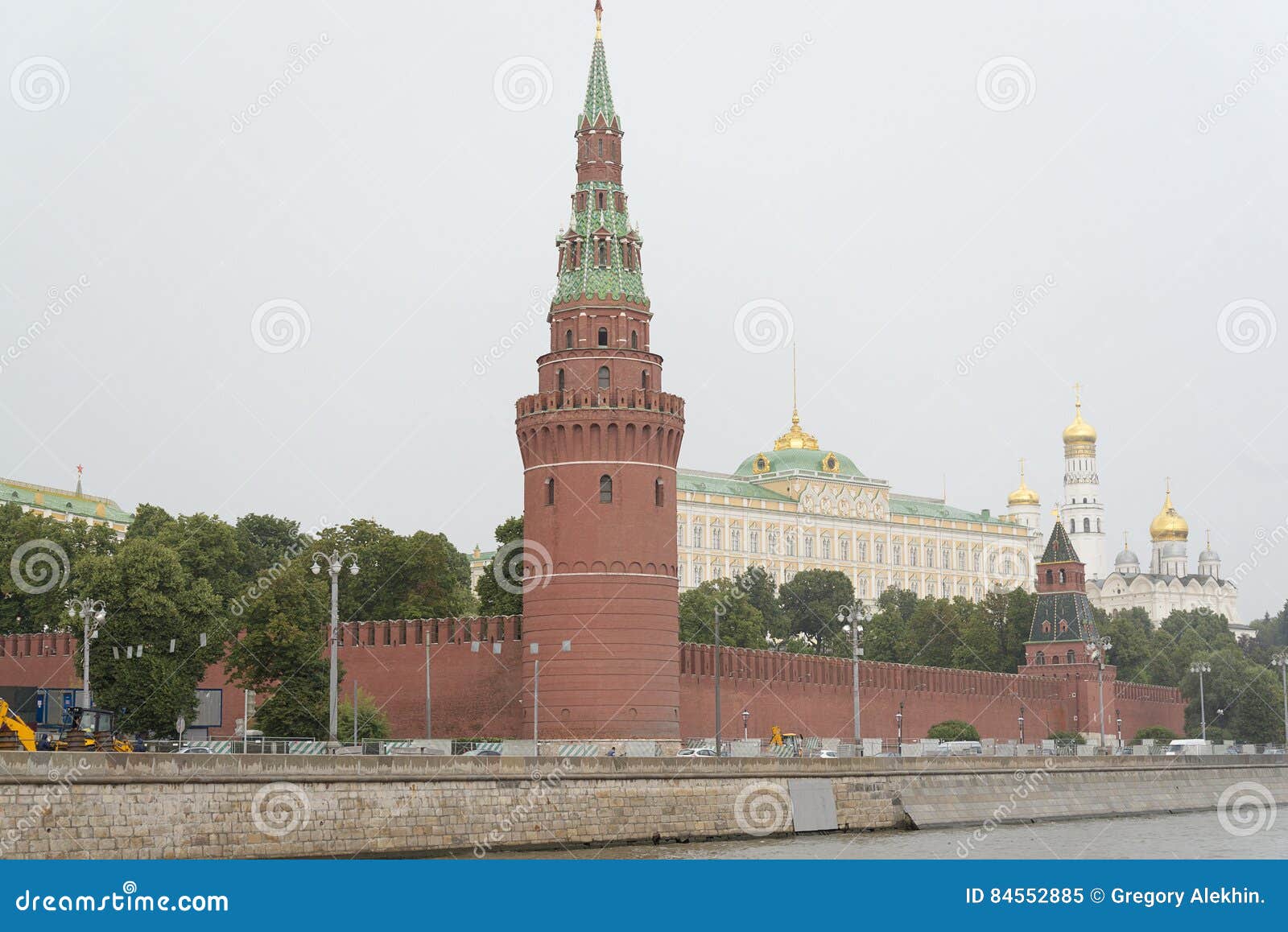 The Scenery for the Kremlin. Stock Image - Image of brick, pier: 84552885