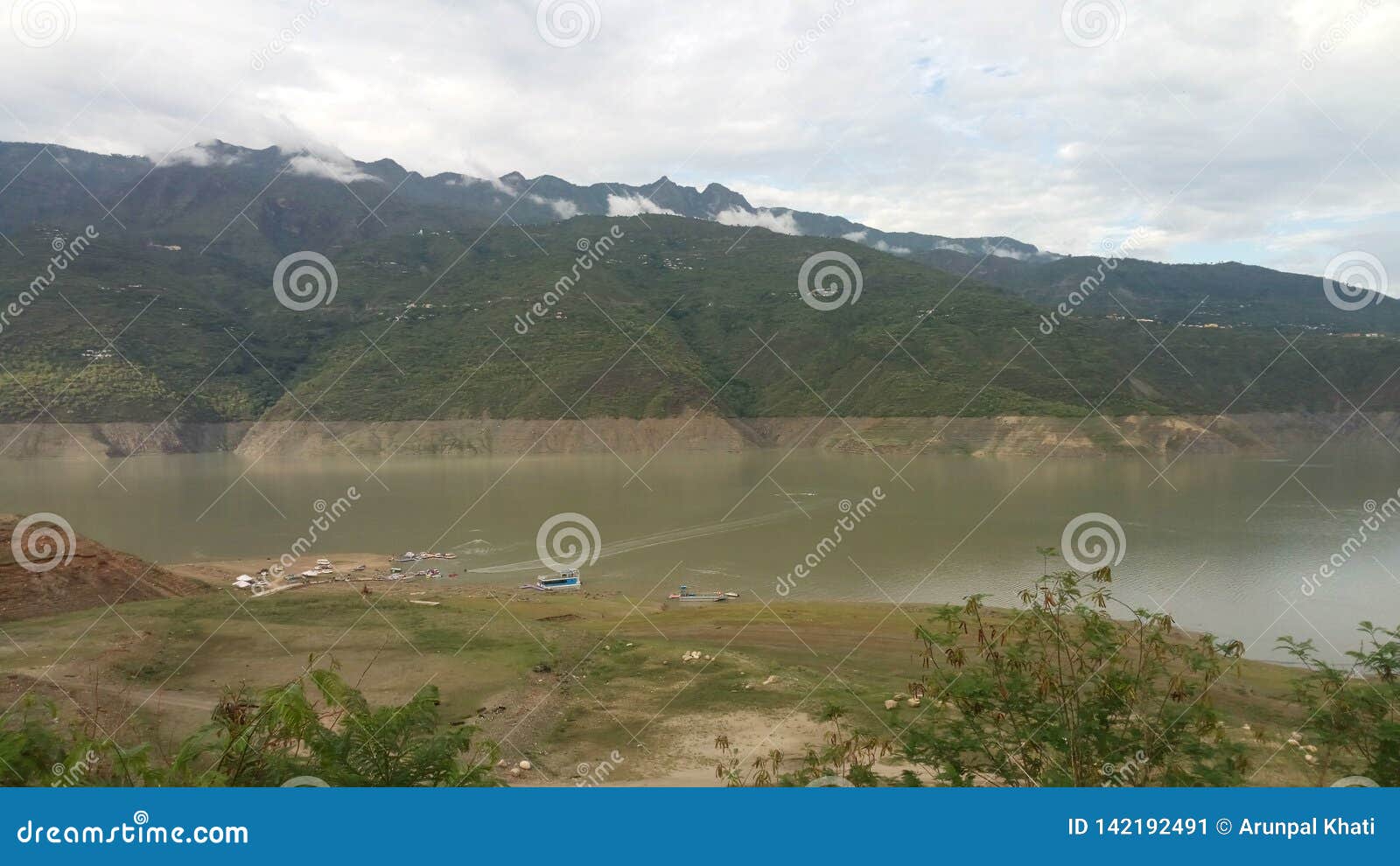 Scenery of Lake on the Old Tehri Town Stock Image - Image of scene ...
