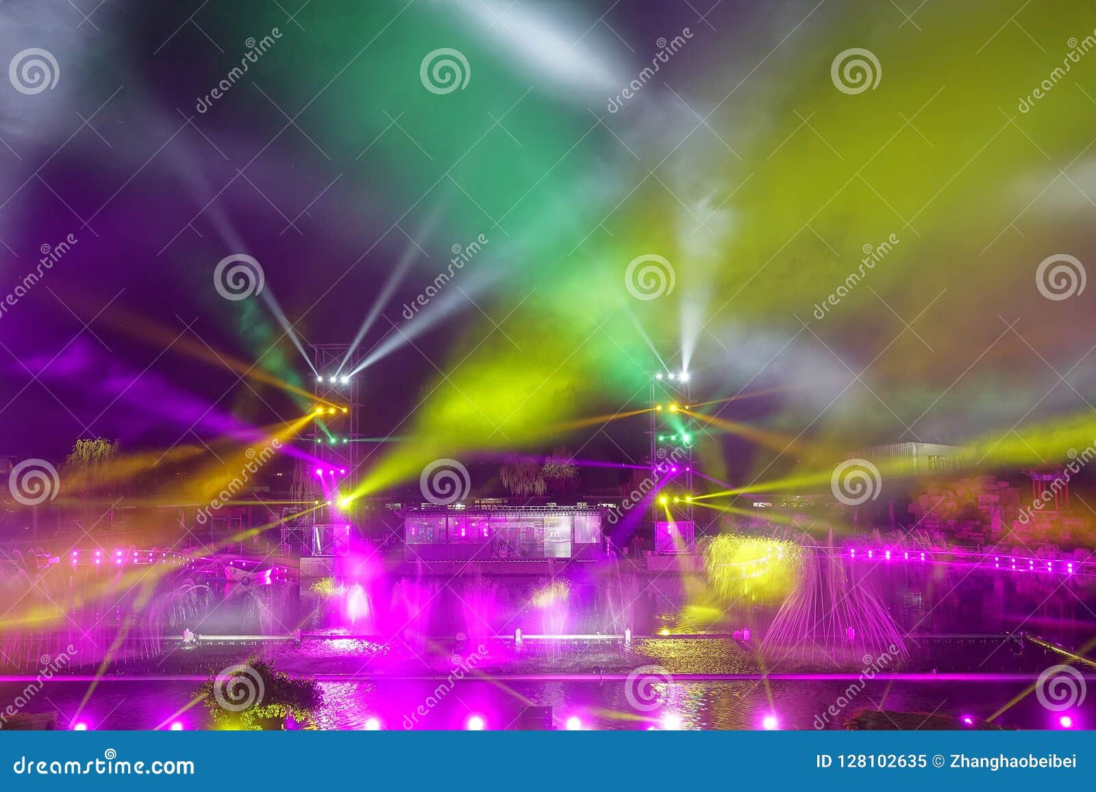 Light show stock image. Image of light, colors, spotlight - 128102635